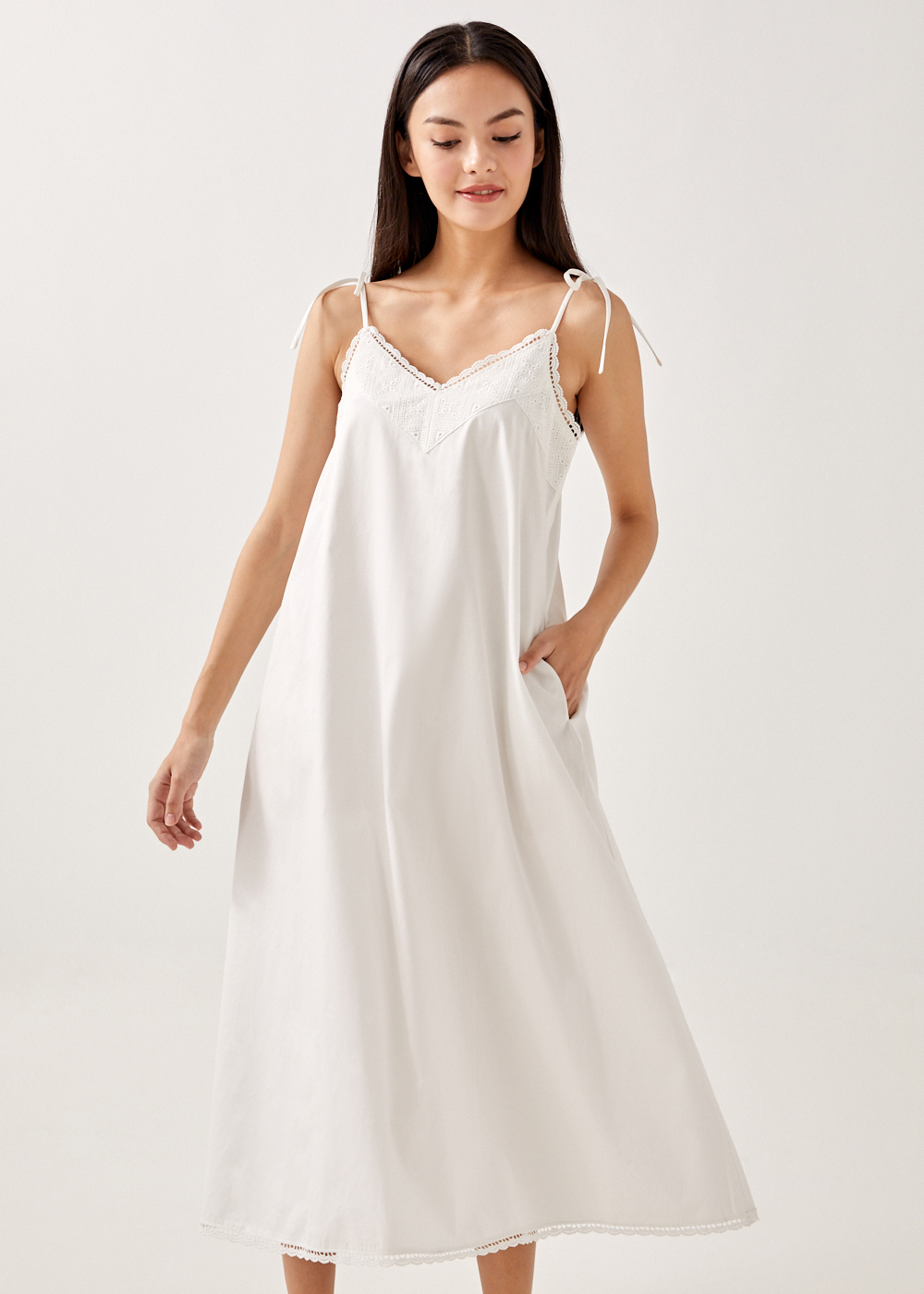 Dallas Lace Panel Trapeze Dress - ShopperBoard