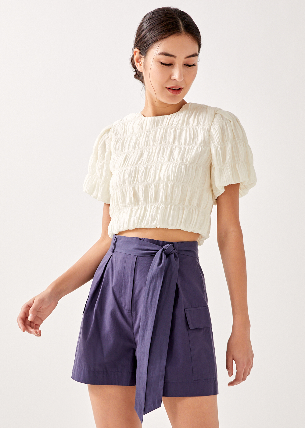 Buy Kalis Textured Cropped Top @ Love, Bonito Singapore | Shop Women's ...